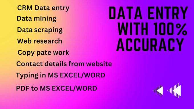 Do fastest data entry in one day and internet research by Twinklezinta ...