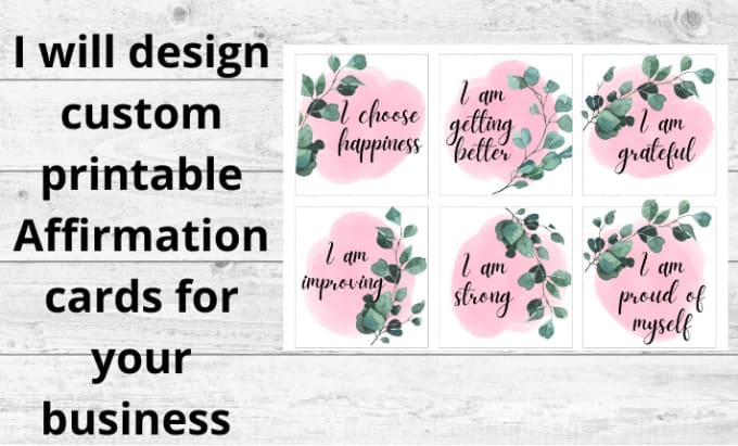 Design custom printable affirmation cards for your business by ...