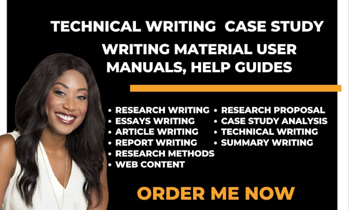 Do technical writing case study, writing material user manuals by Janerovers1 | Fiverr