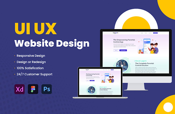 Do a responsive ui ux website designs in figma and adobe xd by Aqsanaveed422 | Fiverr