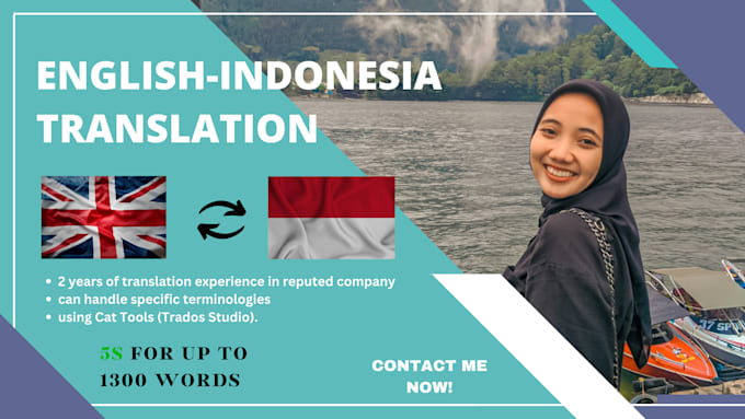 Professionally translate english to indonesia and vice versa by ...