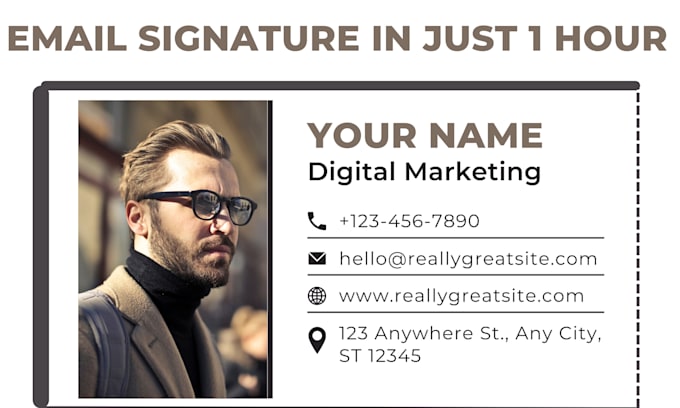 Design html and css coded email or gmail signature for outlook, apple ...