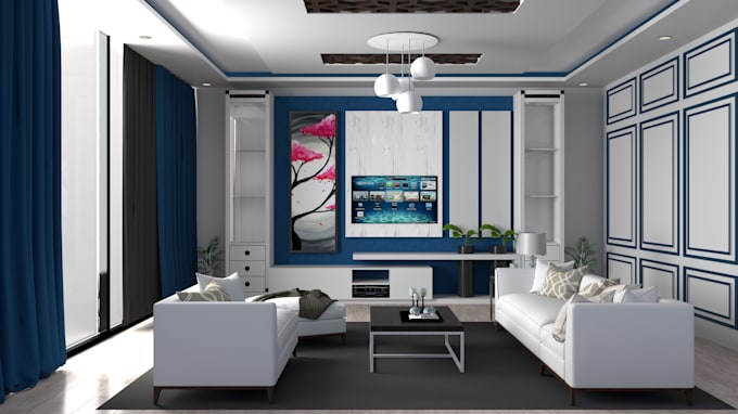 Create eye catching interior design with realistic renders by Asvantika ...