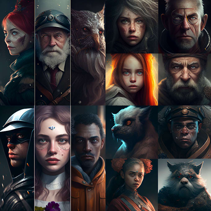 Make high quality character digital art with an advanced ai by Taharb01 ...