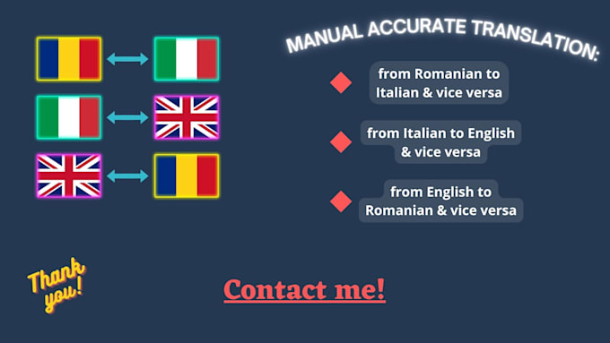 Translate in romanian, italian and english for you by Robertolaru2021 ...