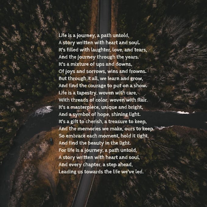 Create captivating poem on any topic by Ssethyfishy | Fiverr