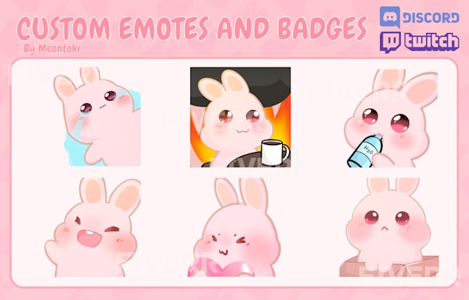 Draw discord and twitch emotes and badges by Meontoki | Fiverr