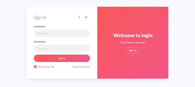 Creative login pages for your websites by Prempanchal583 | Fiverr