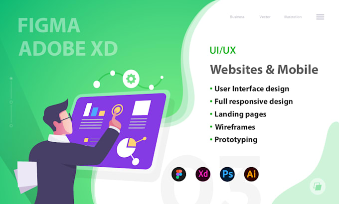 Design responsive figma website ui ux, landing page ui ux figma, psd ...