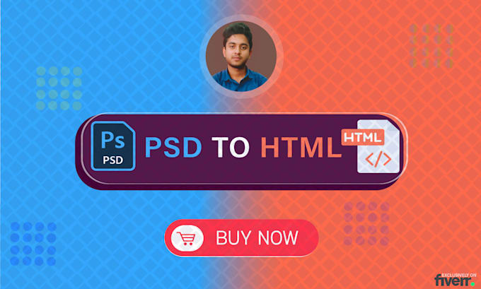 Convert psd to html by Mh_showrov | Fiverr