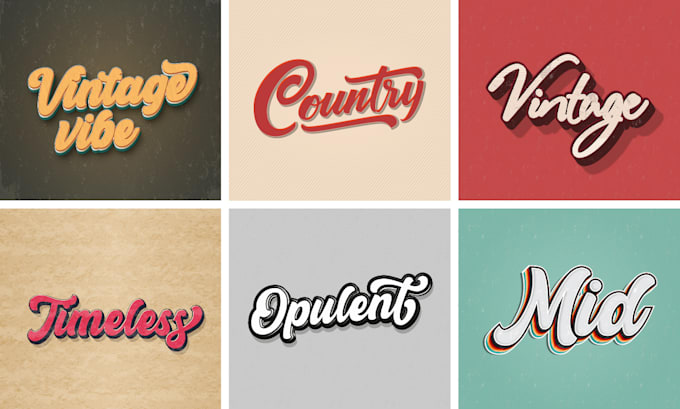 Do custom hand lettering and typography, retro script design by ...