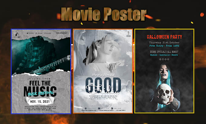 Create movies poster your demand by Algraphix9 | Fiverr