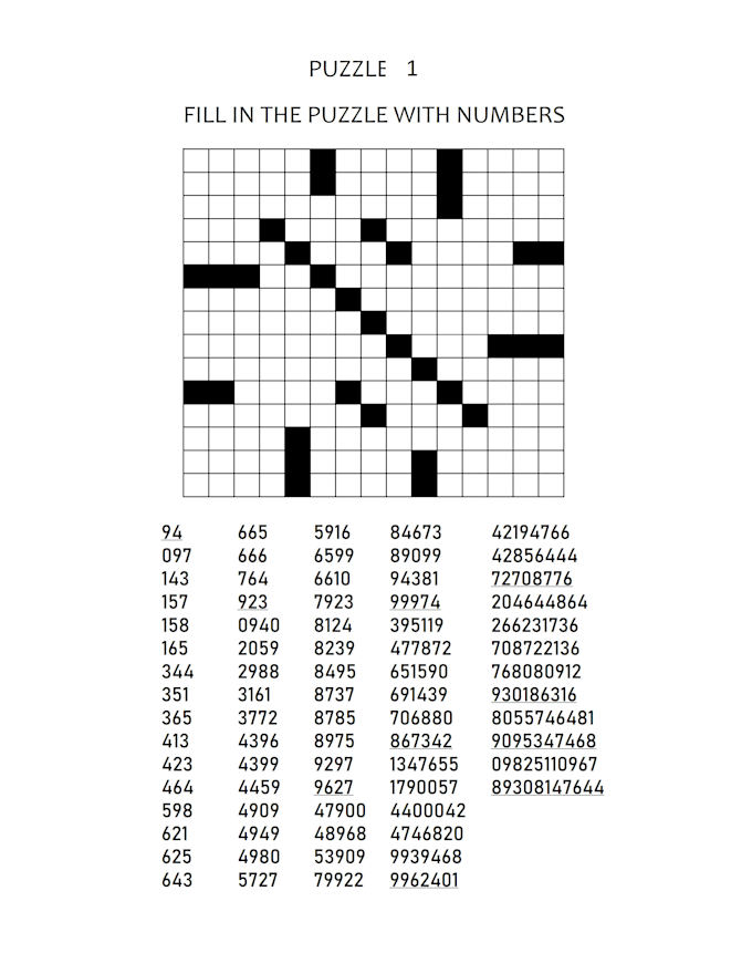 Create number fill in puzzles with solutions for amazon kdp by Taures ...