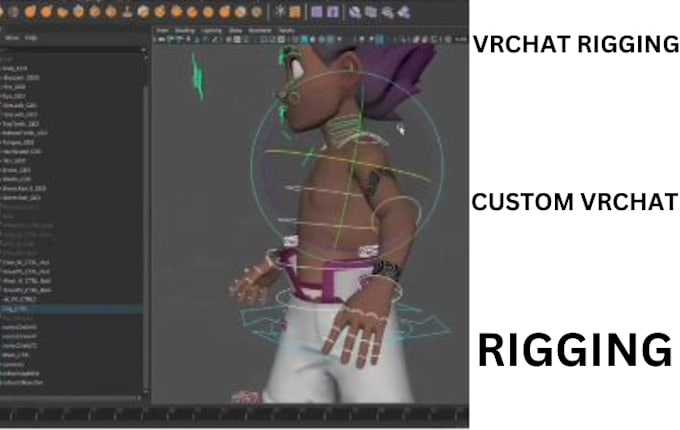 Do 3d vrchat avatar character rigging in maya for games and animation ...