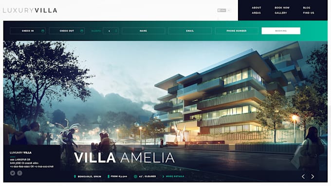 Create vacation rental website ,hotel booking website , villa , resort website by Uxman_web_exp ...