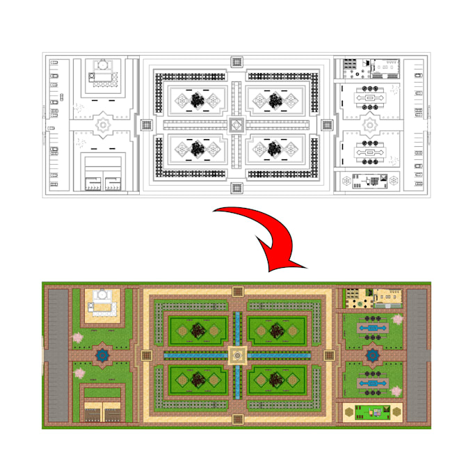 Render your 2d plan layouts in sketchup or photoshop by Sadia_saif1 ...