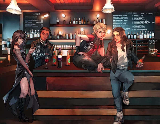 Draw anime style illustration oc fanart for you by Blaugauxu | Fiverr