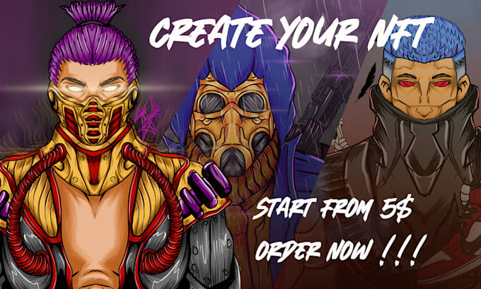 Create nft characters for your nft collection by Jksktch | Fiverr