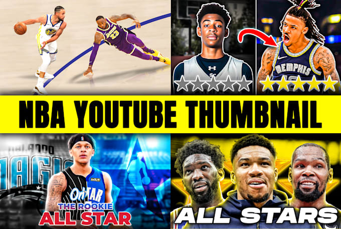 Design basketball or nba youtube thumbnail by Kaivan_studio | Fiverr