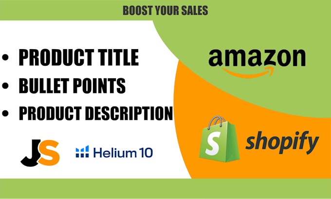 Write amazon and shopify product titles, descriptions, and bullet ...
