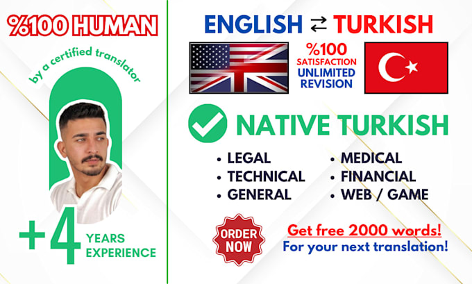 Professionally do english to turkish translations in 24hours by ...