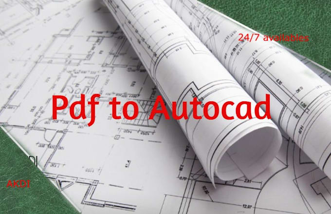Convert pdf to autocad,dwg dws dxf, blueprint sketch by Fstmaroc | Fiverr