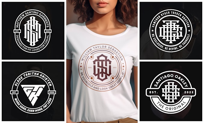 Do monogram initial letters urban clothing brand logo design by ...