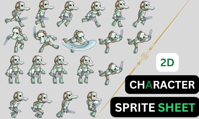 Do pixel art sprite sheet 2d character animation for game assets by ...