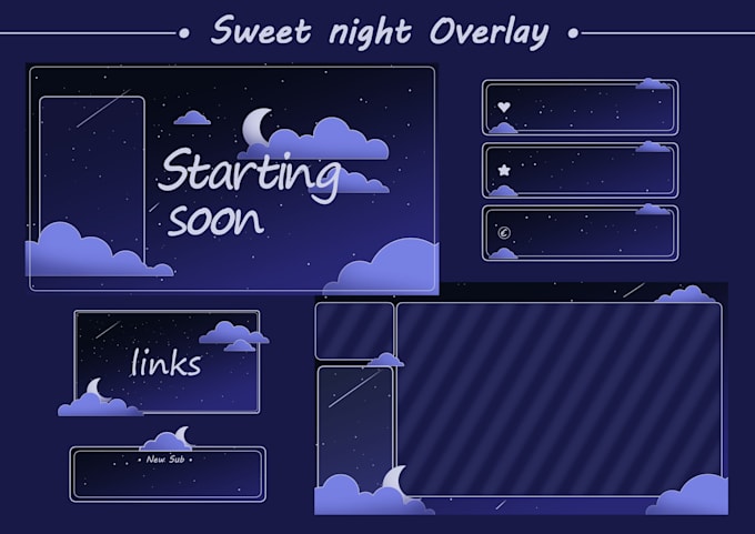 Create custom animated streaming overlay package and panels for twitch by Naroe_art | Fiverr