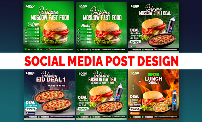 Design food poster social media post graphic for facebook or ads banner ...