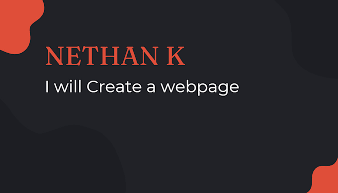 Create A Webpage From Scratch With Html And Css By Nethank Fiverr