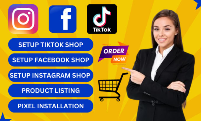 Set up tiktok shop, facebook shop and instagram shop tik tok shop ...
