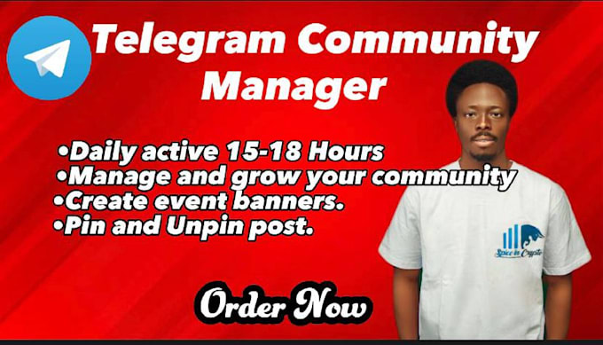 Be your telegram group admin or moderator by Spicemuda | Fiverr