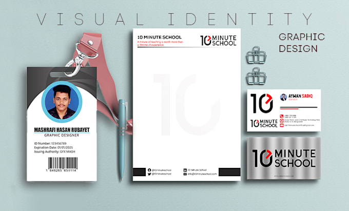 Create professional visual identity design for your brand id card ...