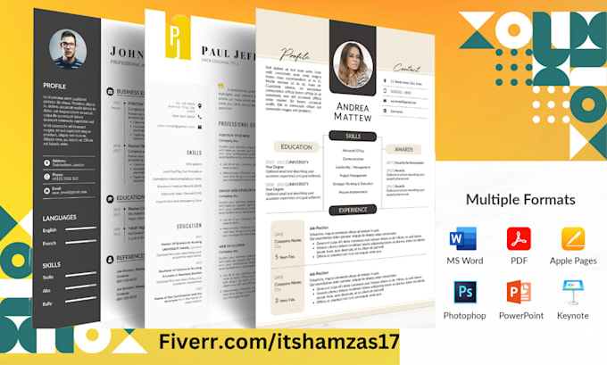 Design professional and strong resumes and cvs in any format by ...