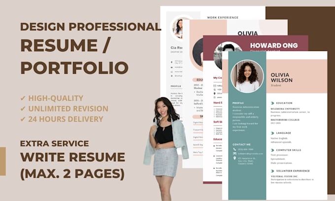 Help you write and design a professional resume, portfolio by Katherine ...