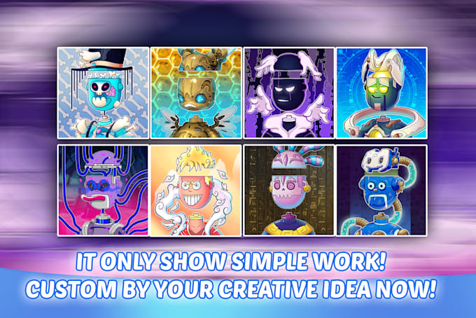 Custom nft art design, nft collection, cartoon character by Mainhat26 ...