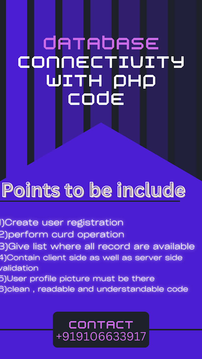 Create Php Website Do Core Php Coding Database Connectivity Mysql By Modasiya Pro Fiverr