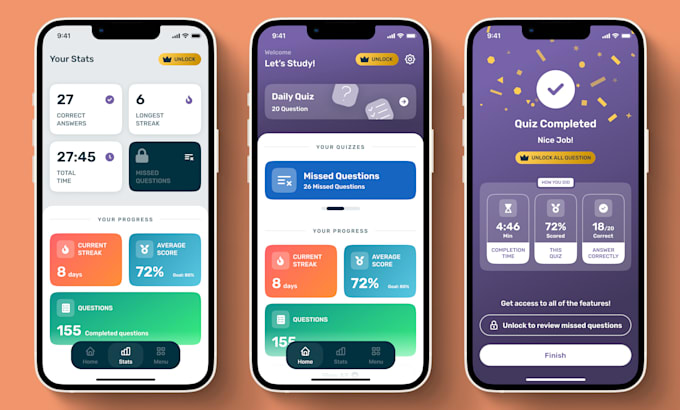 Design modern ui ux mobile app design for ios and android by ...