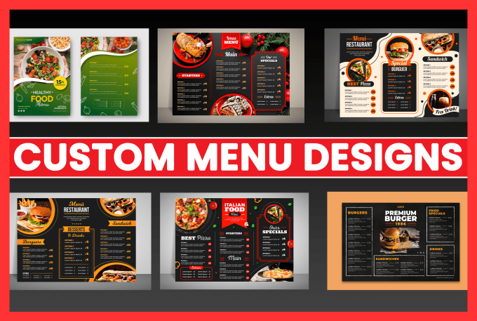 Create custom menu design for restaurants by Rajakaami858 | Fiverr