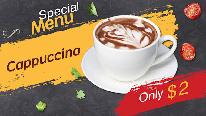 Make food menu slideshow video editing, restaurant menu, food menu with ...