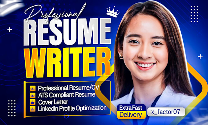 Write a professional resume, cv, cover letter and linkedin by X ...