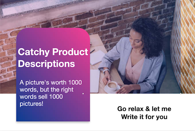 Write powerful and catchy product descriptions for your brand that ...