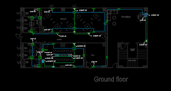Draw electrical design in autocad by Osman2ali | Fiverr