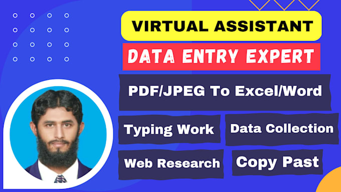 Be your virtual assistant for excel data entry, web scraping and email scraping by ...