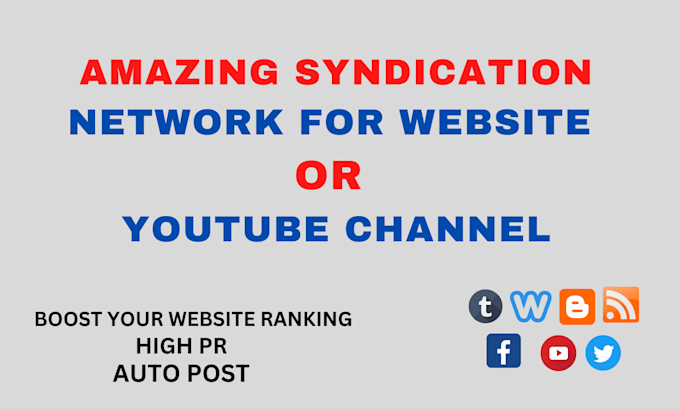 Create an amazing syndication network for website or youtube channel by ...