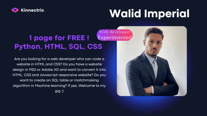 Do Html Css Python Programming Sql Database Projects 1 Page For Free By Walidimperial Fiverr