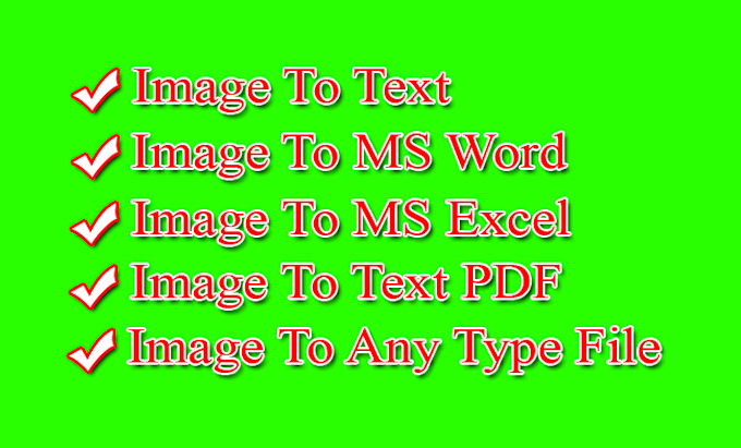 Do convert image to text, image to pdf, document and excel by ...