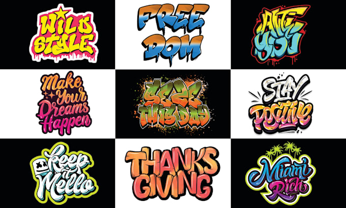 Design graffiti art, lettering text, and typography logo for your brand ...