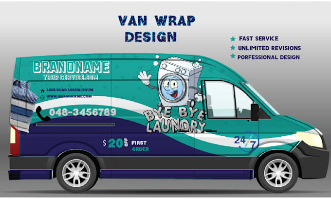 Do creative van wrap design by Bismadesign420 | Fiverr